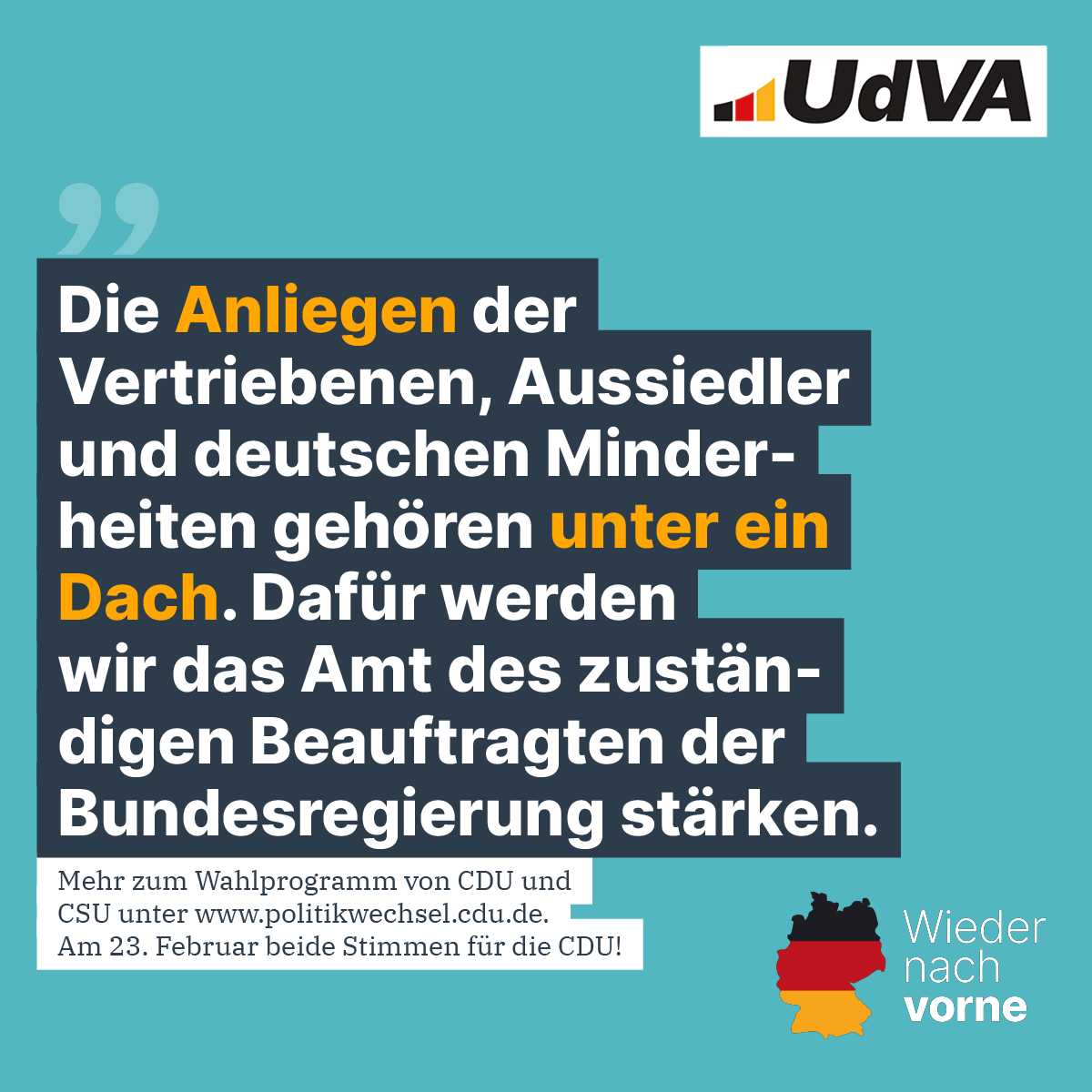 Social-Media-Kacheln mit UdVA-Logo | Union der Vertriebenen, Aussiedler ...
